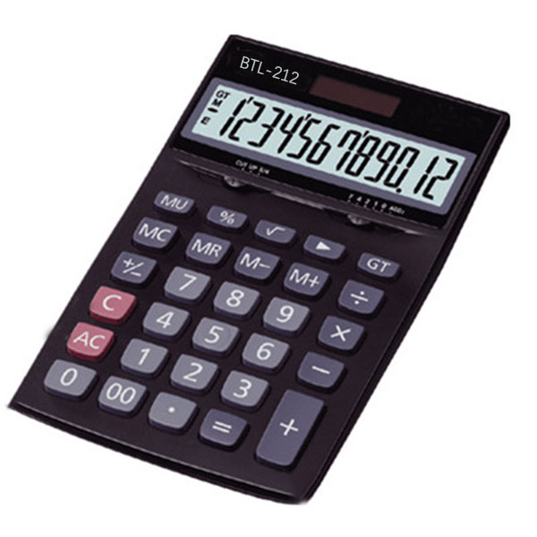 12 Digits Black Mini Desktop Calculator BTL-212 | Bestloffice